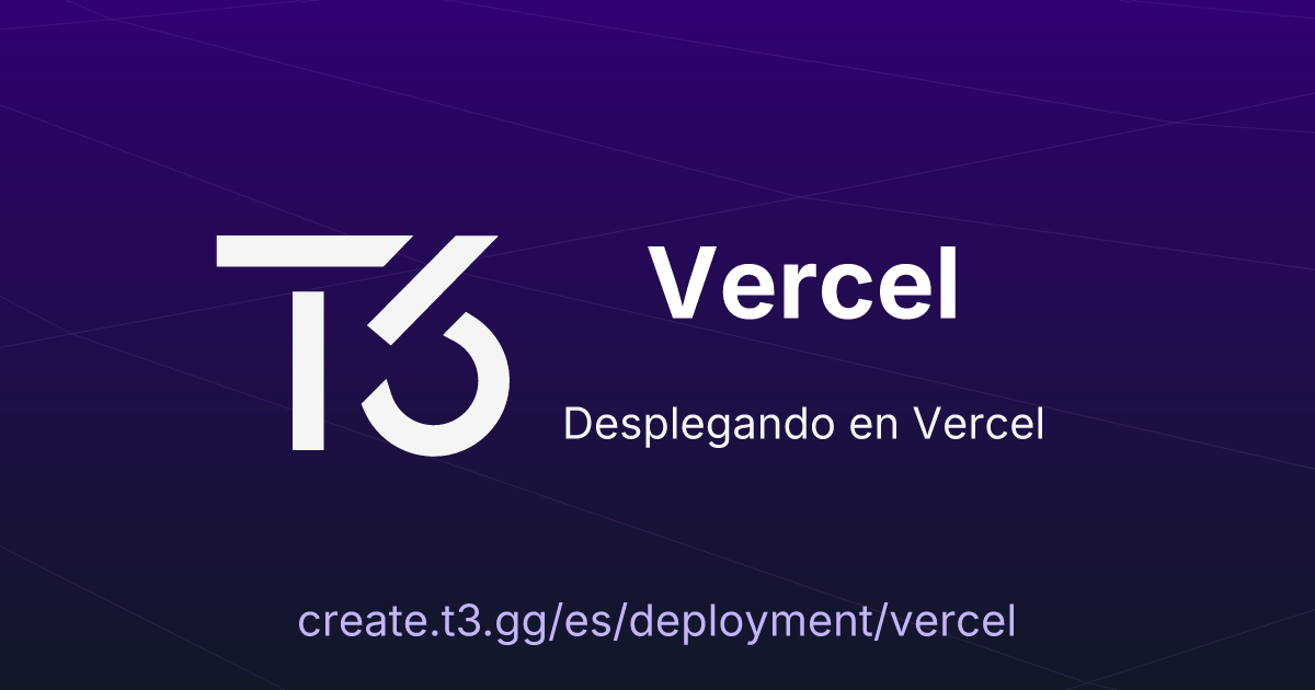 Vercel • Create T3 App